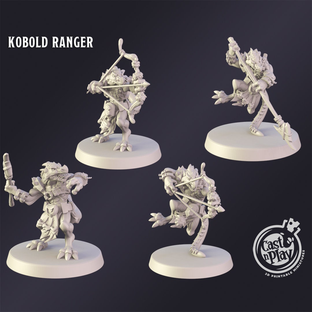 Dnd Miniature Kobold Ranger Miniature for Dungeons and Dragons Tabletop ...