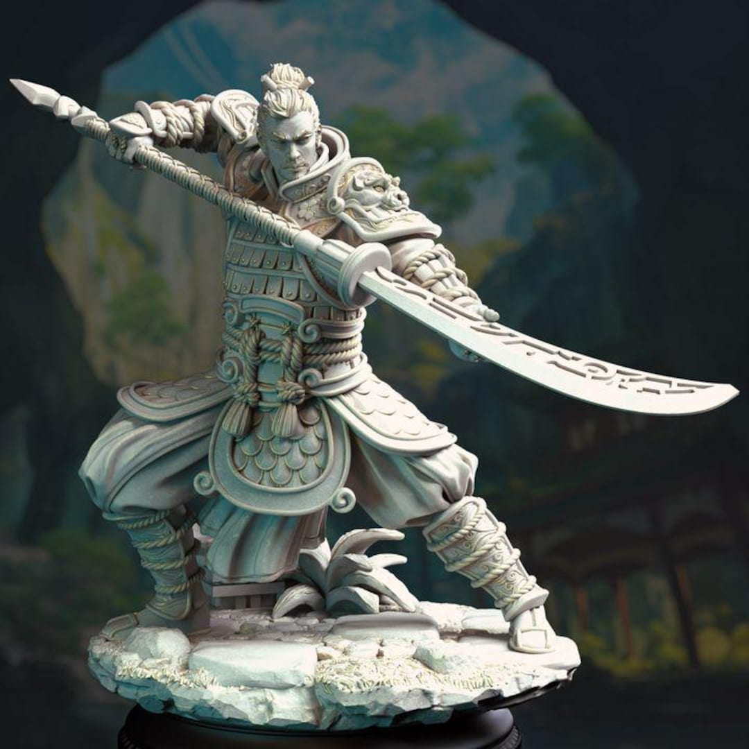 Dnd Miniature Human Polearm Master Fighter Miniature for Dungeons and ...