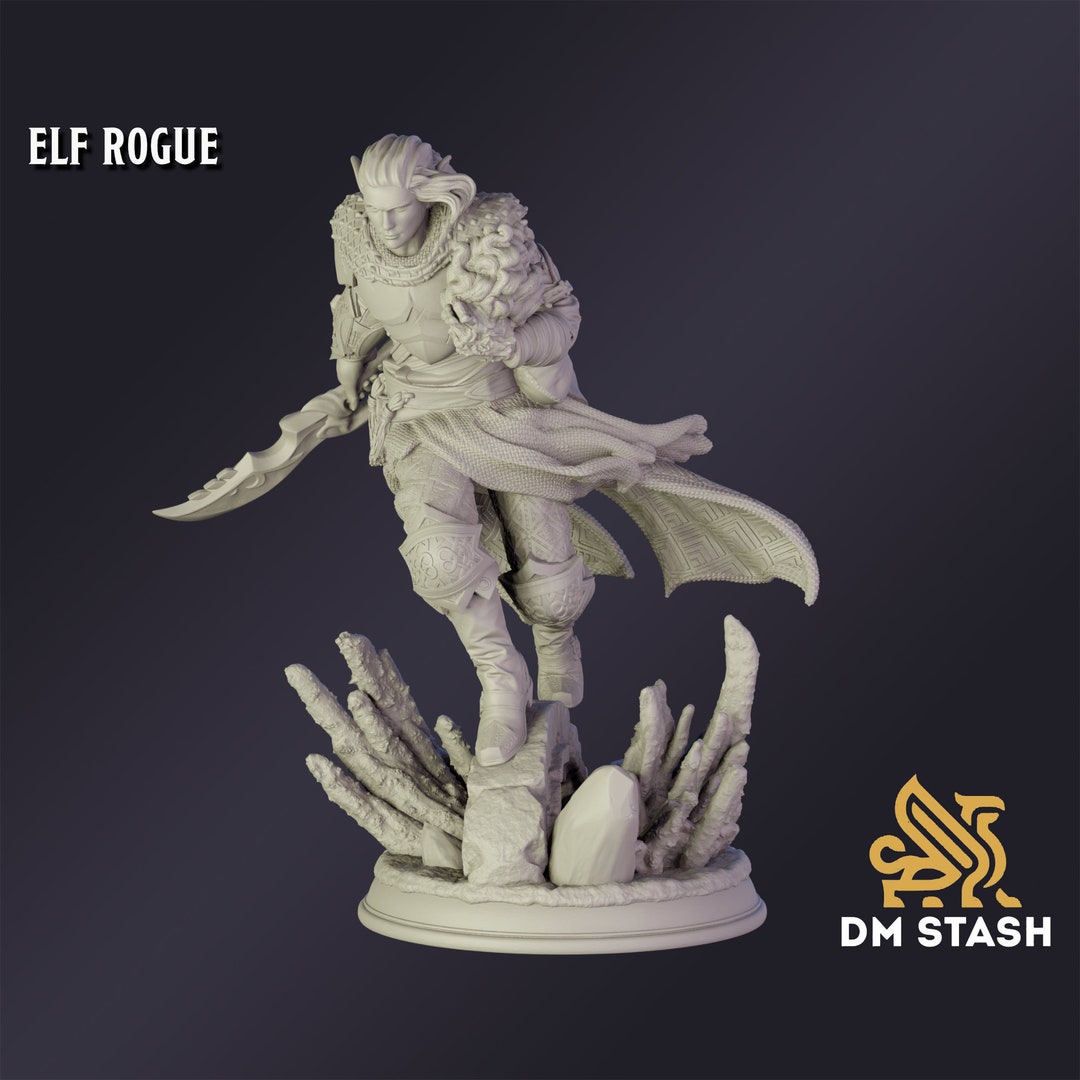 Dnd Miniature Elf Rogue Miniature for Dungeons and Dragons Tabletop RPG ...