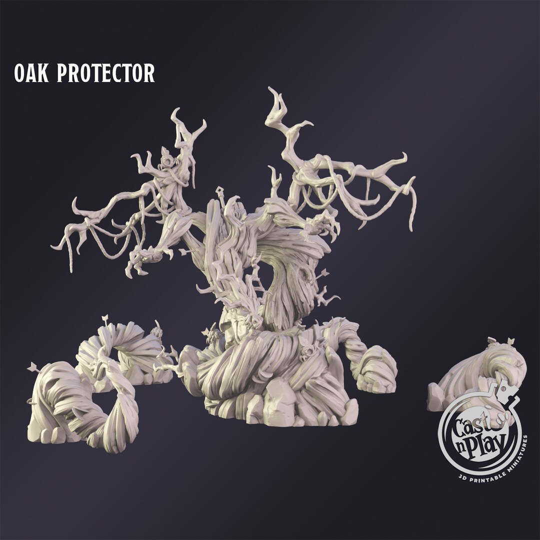 Dnd Miniature Oak Protector Miniature for Dungeons and Dragons Tabletop ...