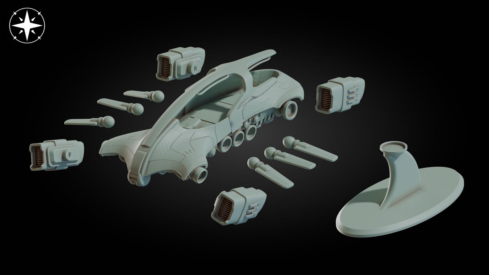 Shigue Hoversled Speeder Resin Miniature From Project Morningstar ...