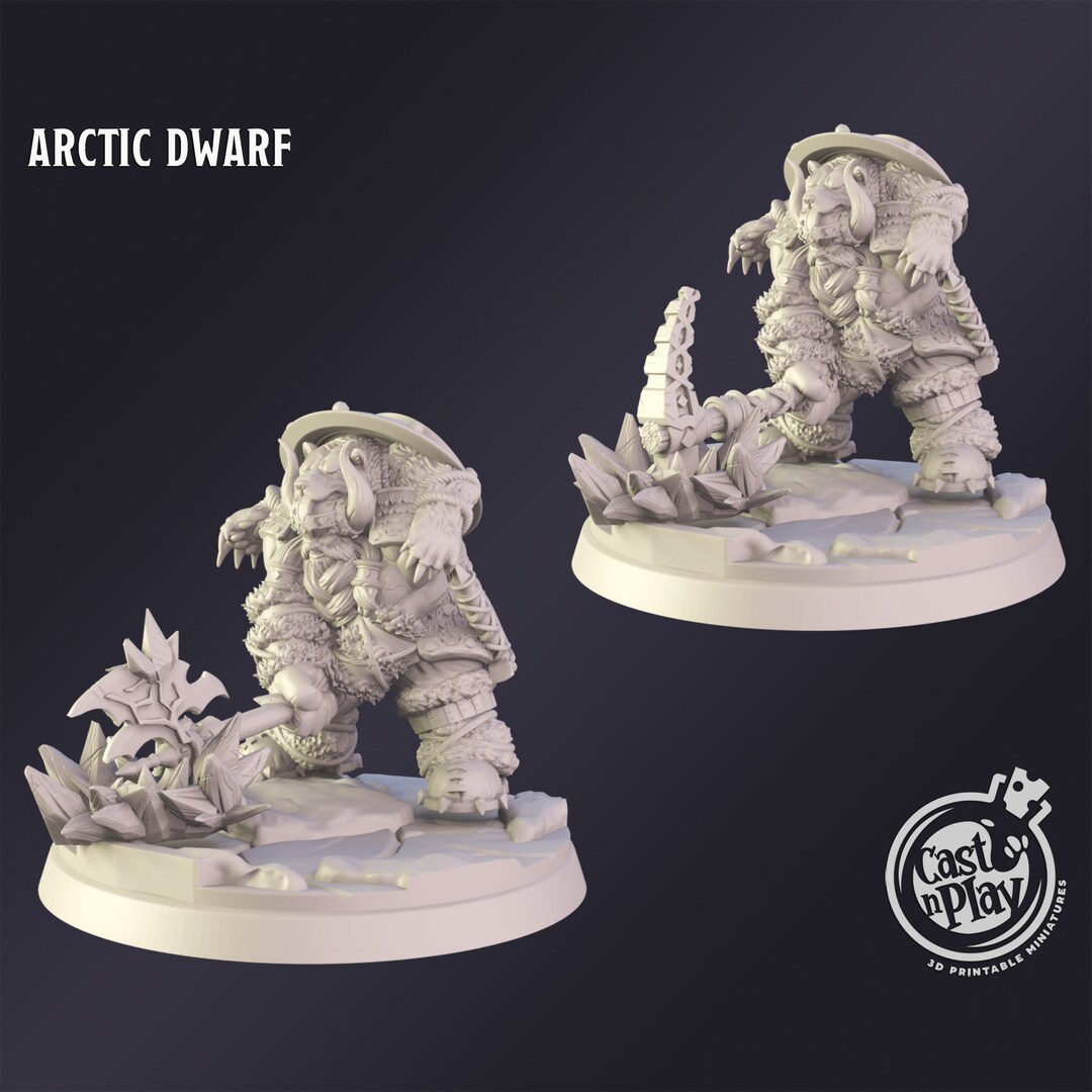 Dnd Miniature Dwarf Warrior Miniature for Dungeons and Dragons Tabletop ...