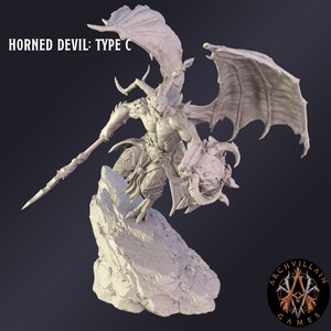 Dnd Miniature Horned Devil Miniature for Dungeons and Dragons Tabletop ...