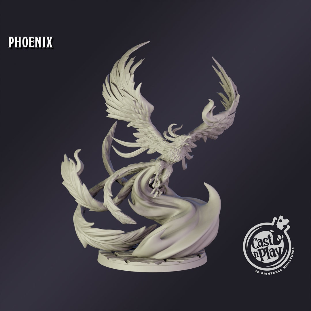 Dnd Miniature Phoenix Miniature for Dungeons and Dragons Tabletop RPG ...