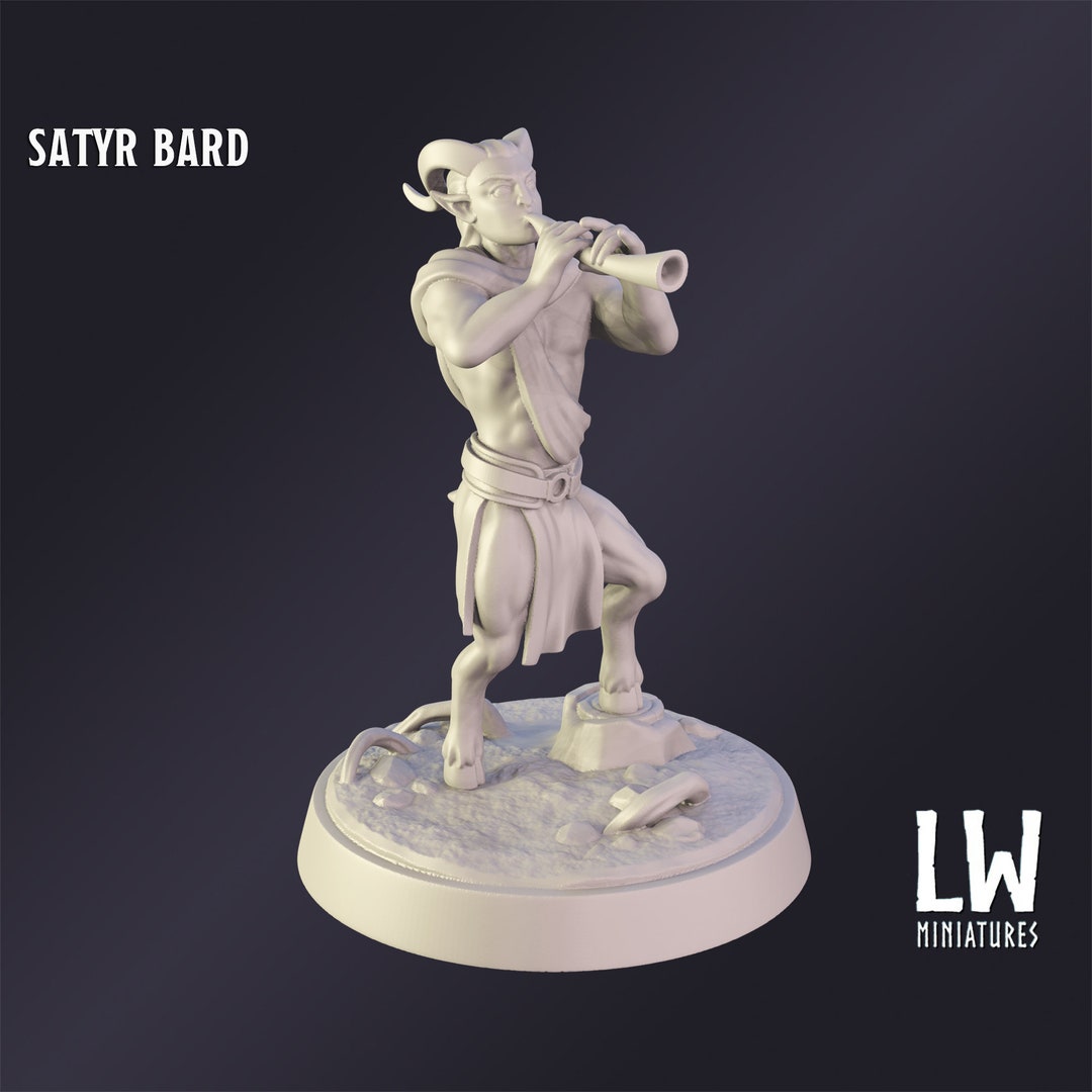 Dnd Miniature Satyr Bard Miniature for Dungeons and Dragons Tabletop ...