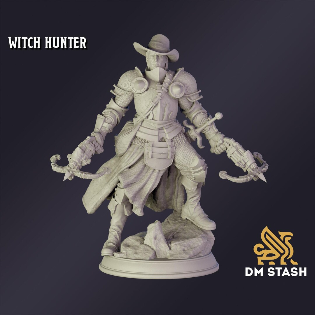 Dnd Miniature Witch Hunter Miniature for Dungeons and Dragons Tabletop ...