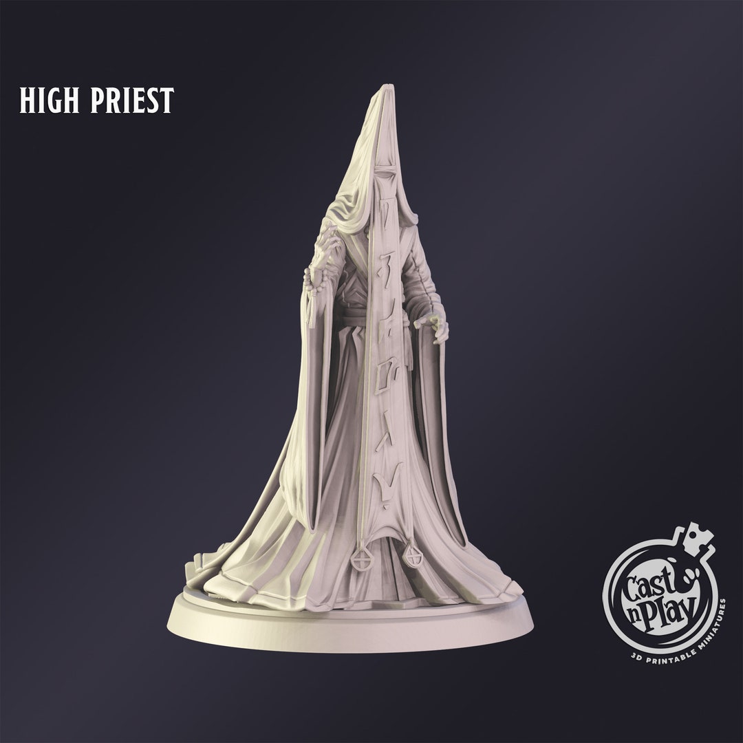 Dnd Miniature High Priest Miniature for Dungeons and Dragons Tabletop ...