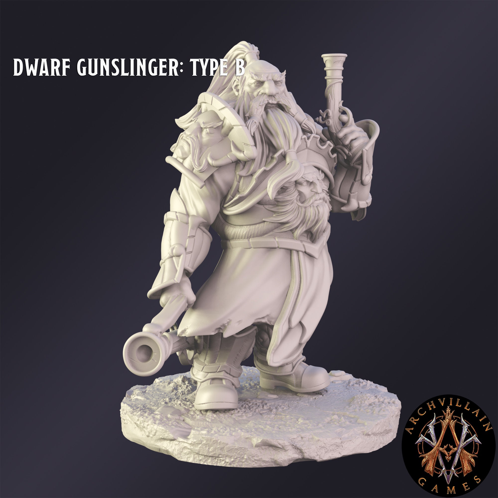 Toys Miniature Toys Pathfinder Dungeons and Dragons Dwarf Gunslinger ...