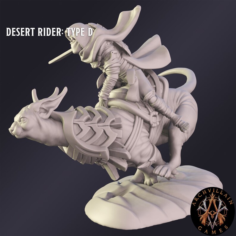 Dnd Miniature Desert Rider Miniature for Dungeons and Dragons Tabletop ...