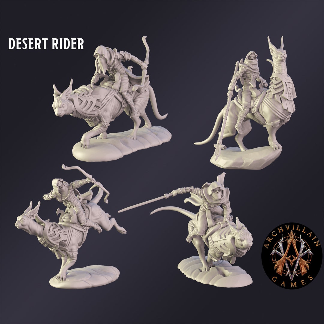 Dnd Miniature Desert Rider Miniature for Dungeons and Dragons Tabletop ...