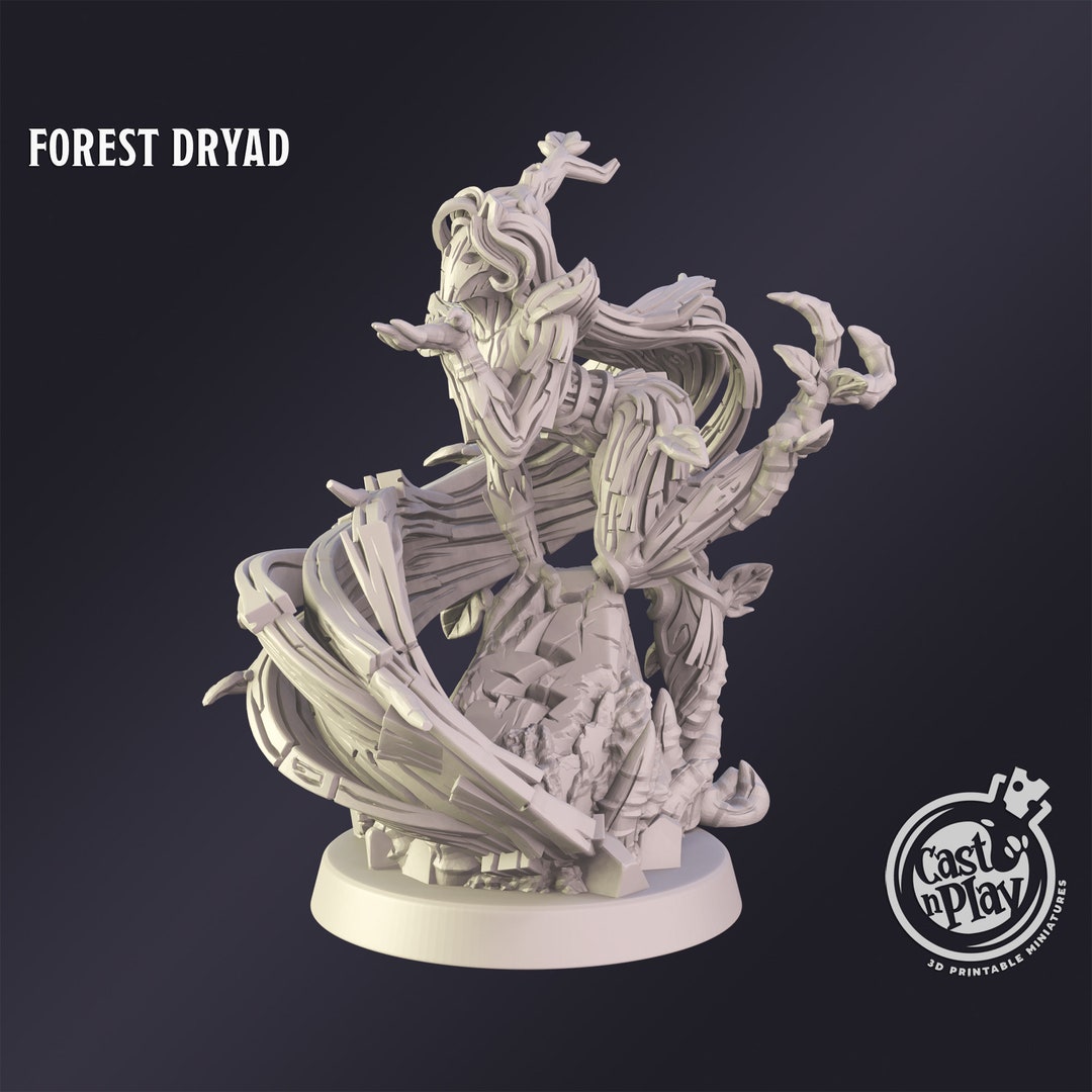 Dnd Miniature Forest Dryad Miniature for Dungeons and Dragons Tabletop ...