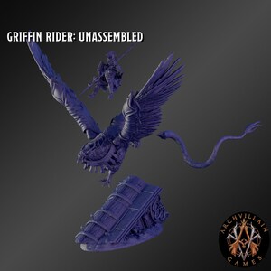 Dnd Miniature Griffin Rider Miniature for Dungeons and Dragons Tabletop ...
