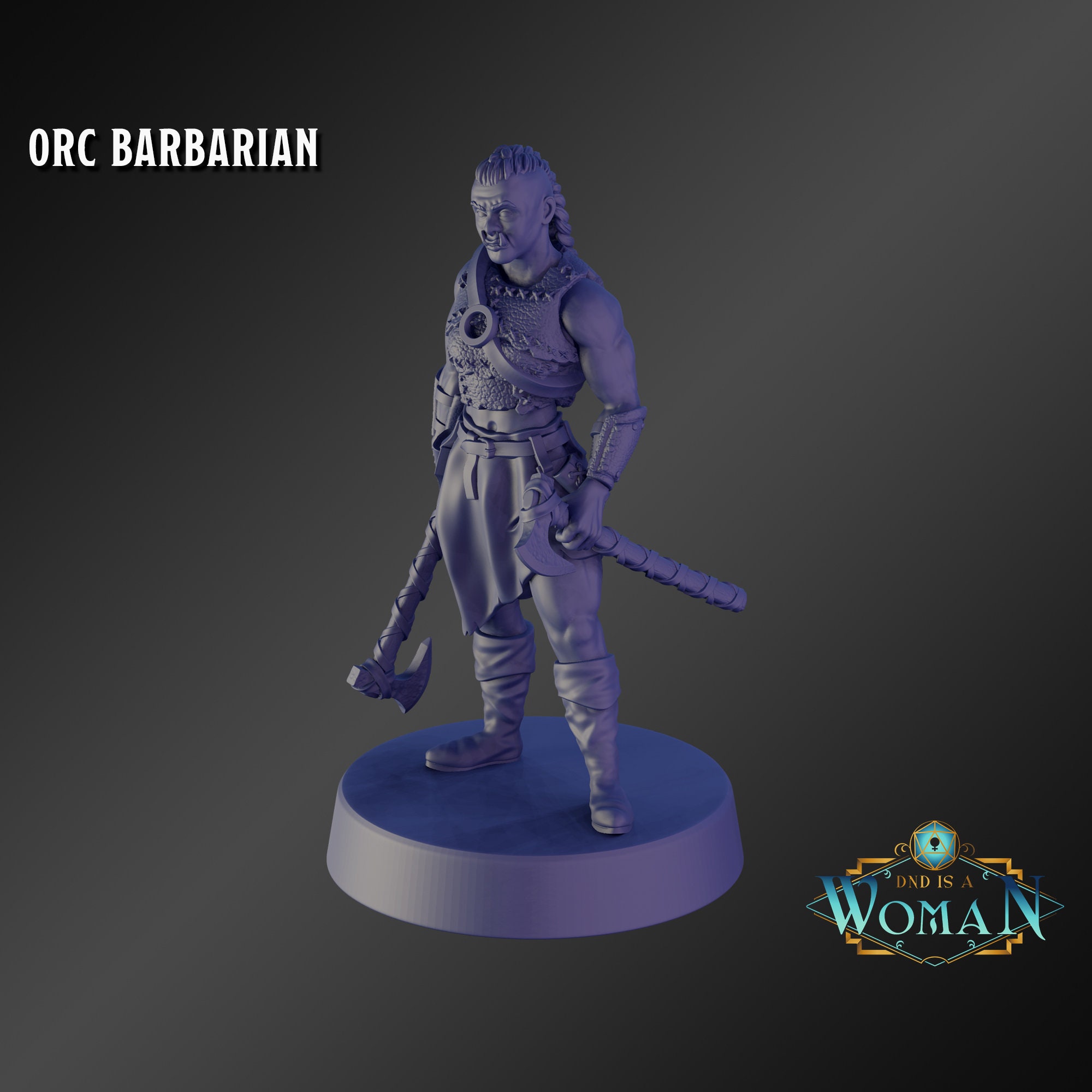 Orc Barbarian Premium Tabletop Game Miniature From Dnd is a - Etsy