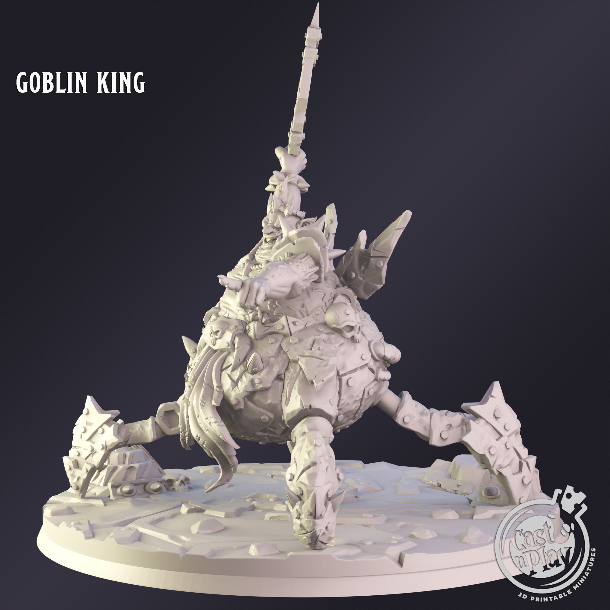 Goblin King Tabletop & RPG Miniature Krogulk Cast N Play Toys Role ...