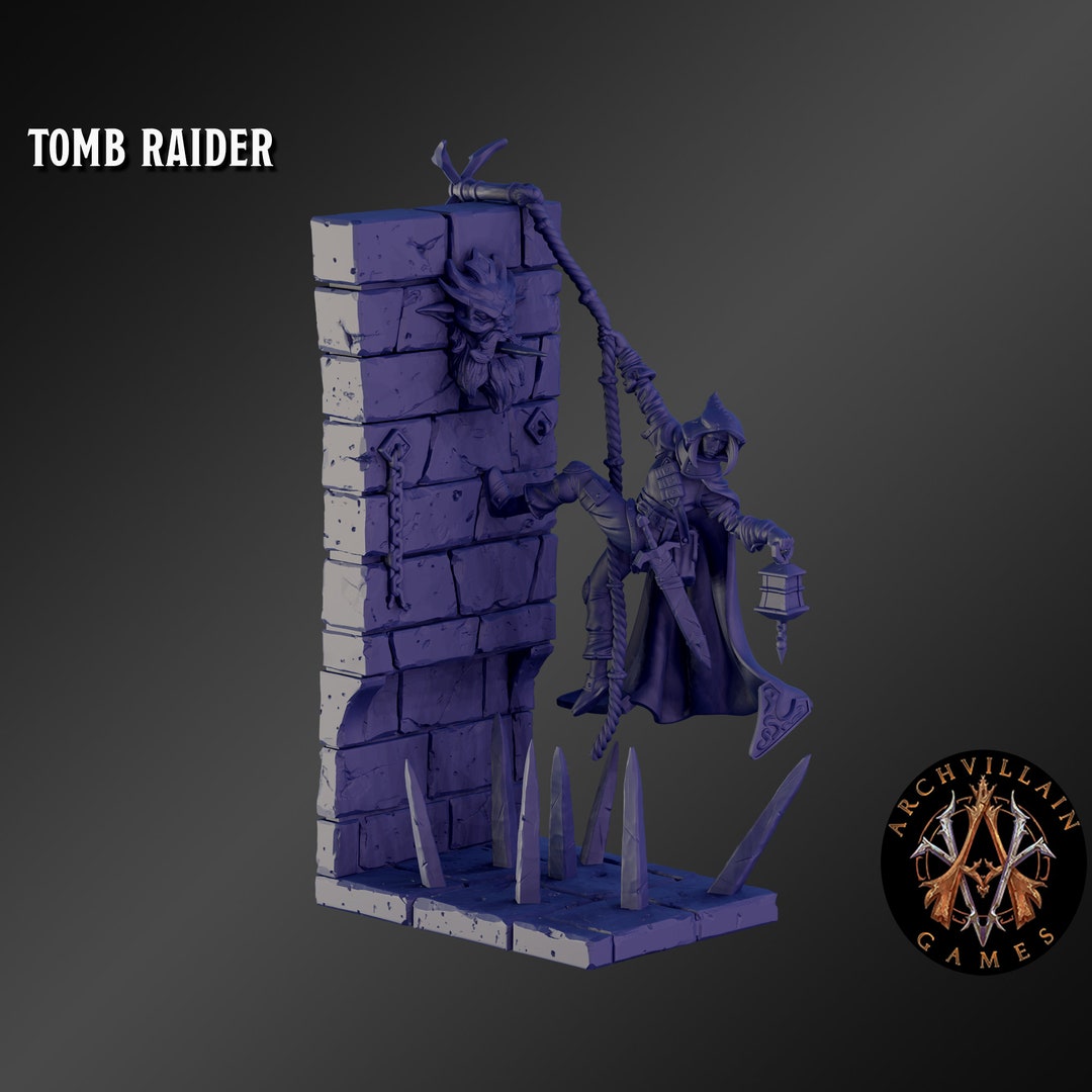 Dnd Miniature Tomb Raider Miniature for Dungeons and Dragons Tabletop ...