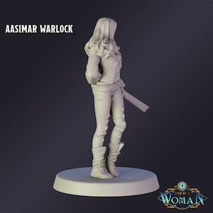 Aasimar Warlock Premium Tabletop Game Miniature From Dnd is a Woman ...