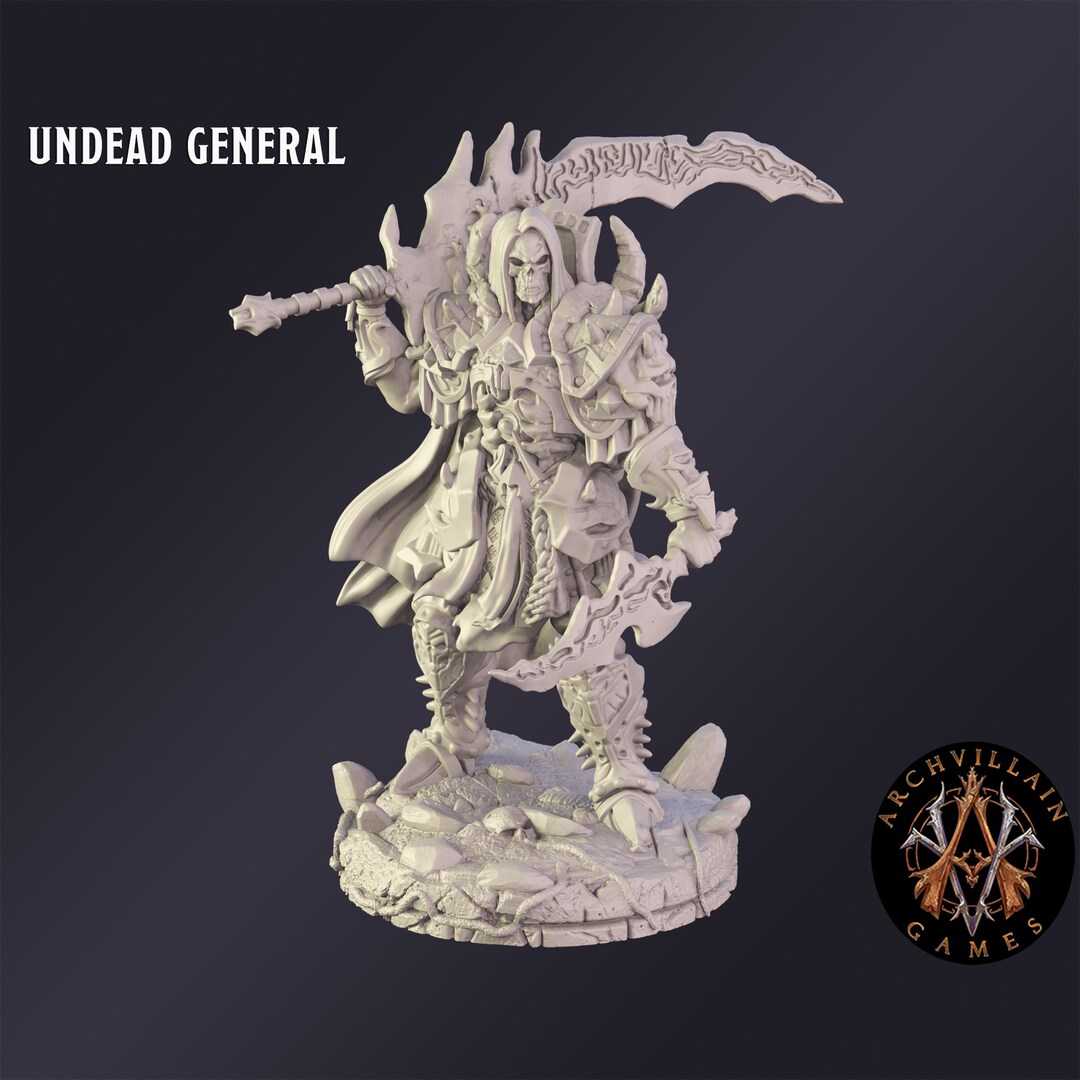 Undead General Premium Tabletop Game Miniature From Archvillain Games ...