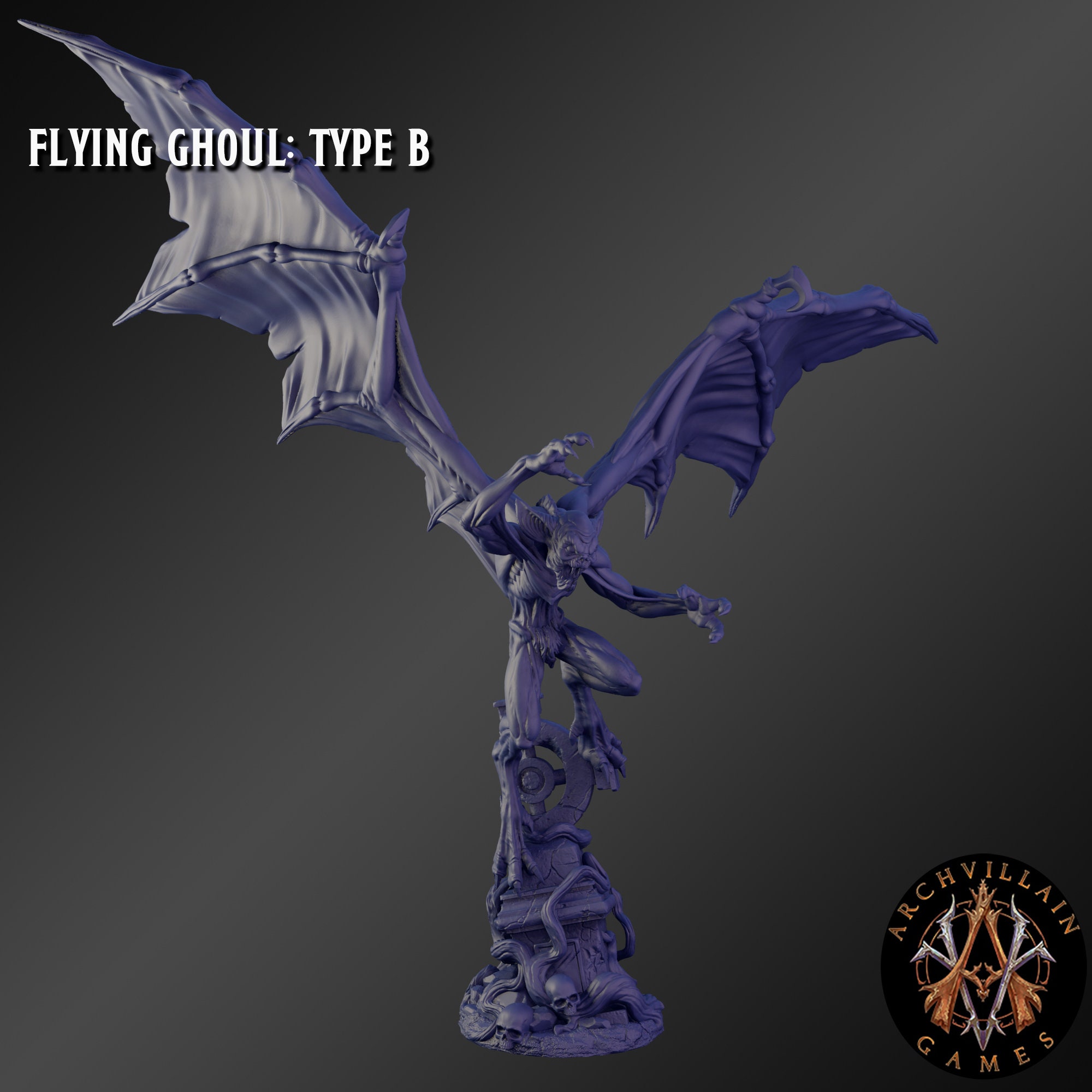 Flying Ghoul Premium Tabletop Game Miniature From Archvillain - Etsy