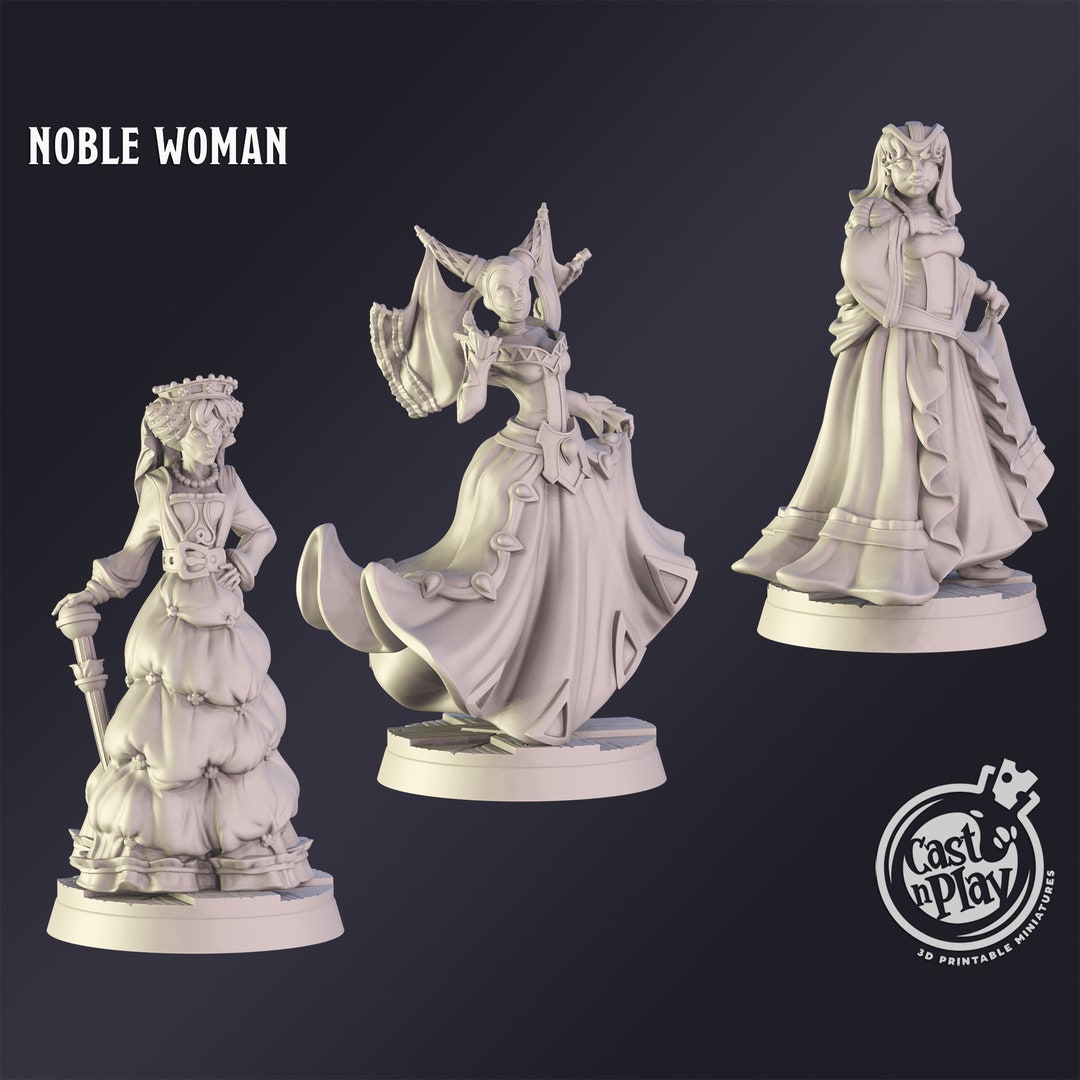 Dnd Miniature Noble Woman Miniature for Dungeons and Dragons Tabletop ...