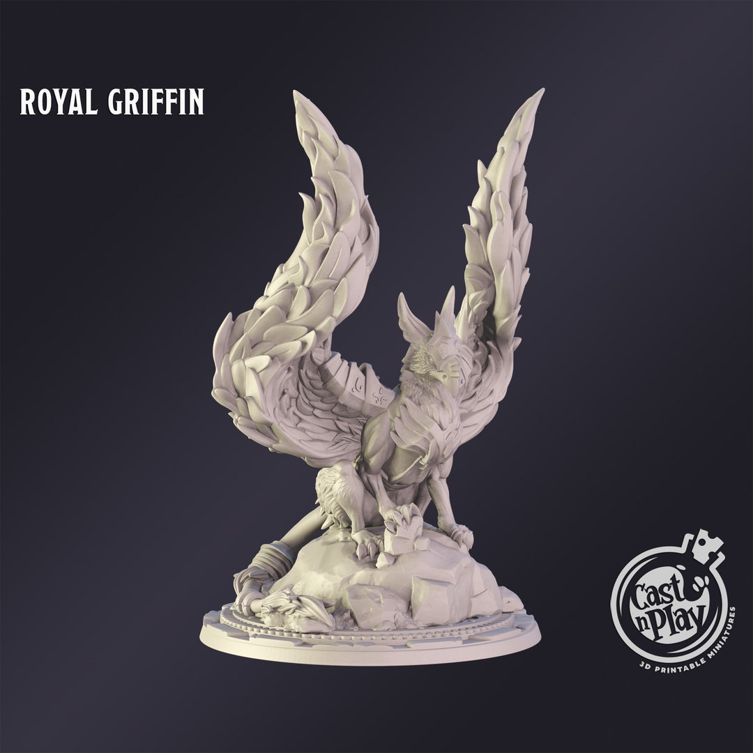 Dnd Miniature Royal Griffin Miniature for Dungeons and Dragons Tabletop ...