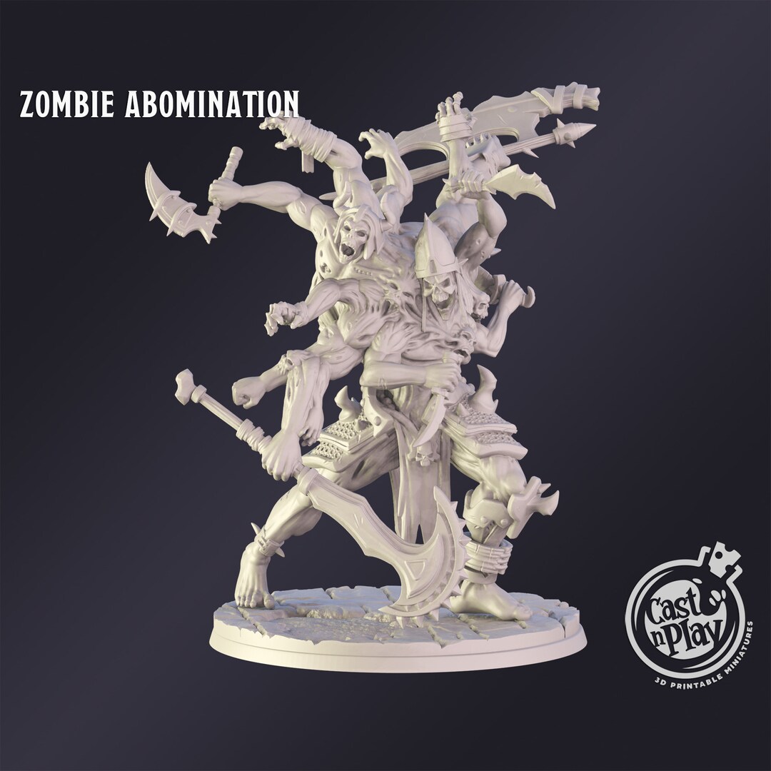 Zombie Abomination Playing Game Miniature From Cast N Play, Dungeons ...