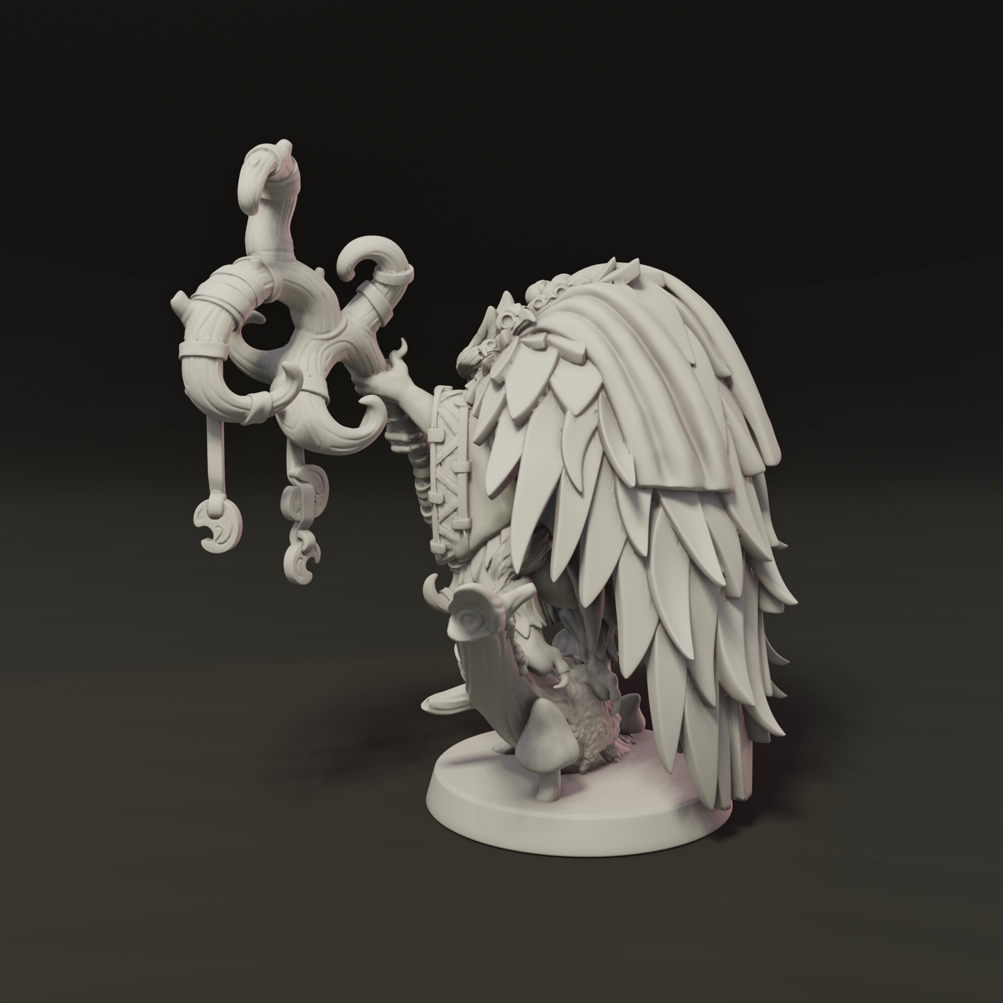 Dnd Miniature Owlin Druid Sage Miniature for Dungeons and Dragons ...