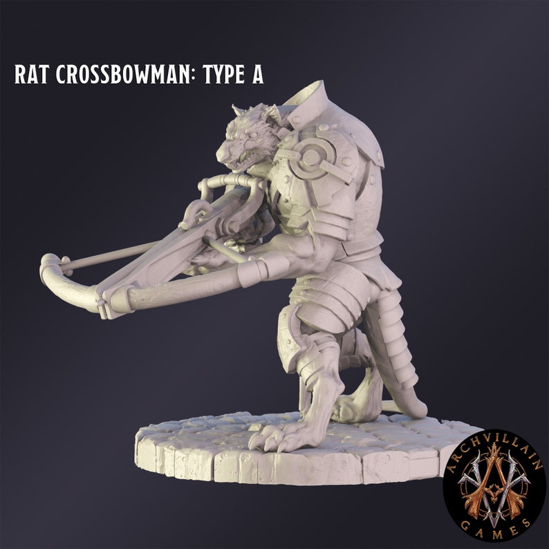 Dnd Miniature Rat Crossbowman Miniature for Dungeons and Dragons ...