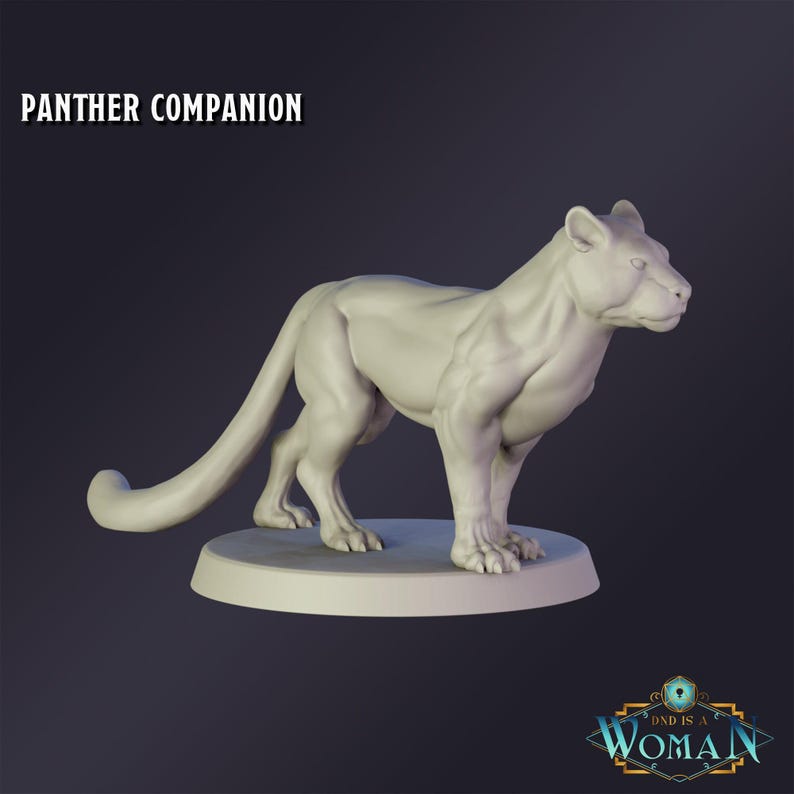 Dnd Miniature Panther Companion Miniature for Dungeons and Dragons ...