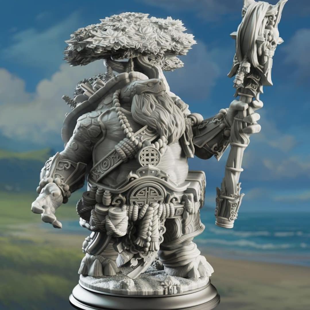 Dnd Miniature Tortle Nature Wizard Miniature for Dungeons and Dragons ...