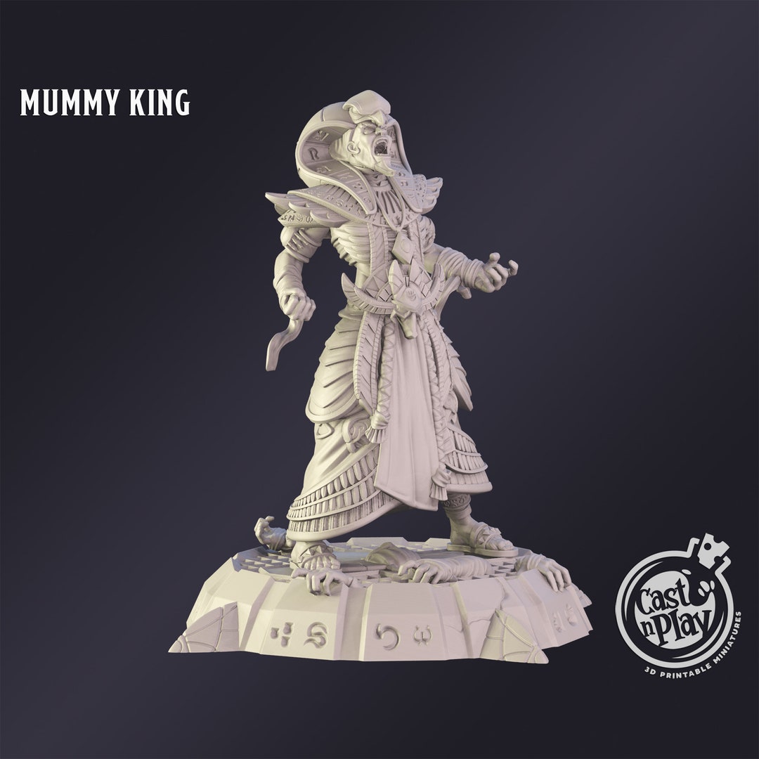 Dnd Miniature Mummy King Miniature for Dungeons and Dragons Tabletop ...