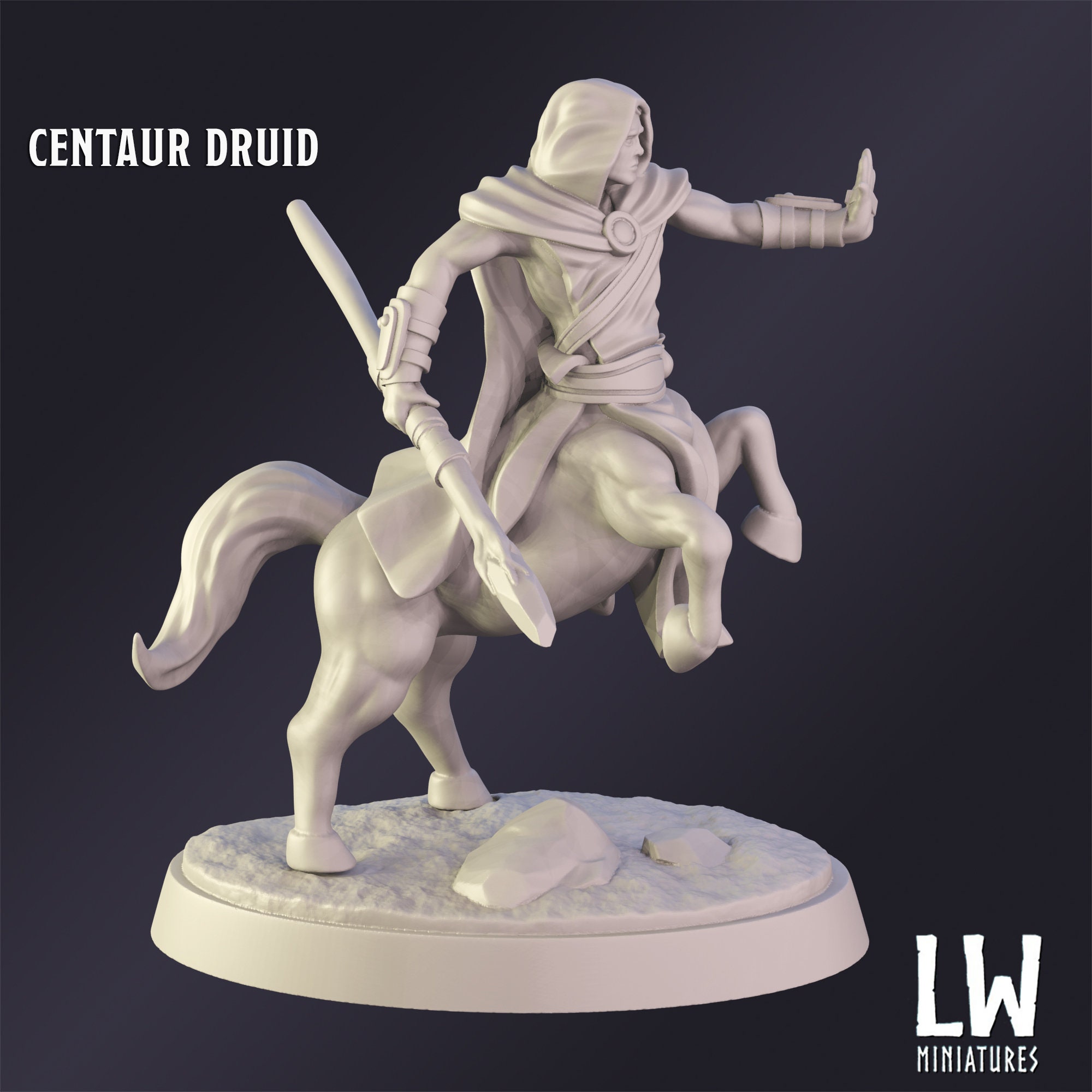 Centaur Druid Premium Tabletop Game Miniature From Lost World - Etsy