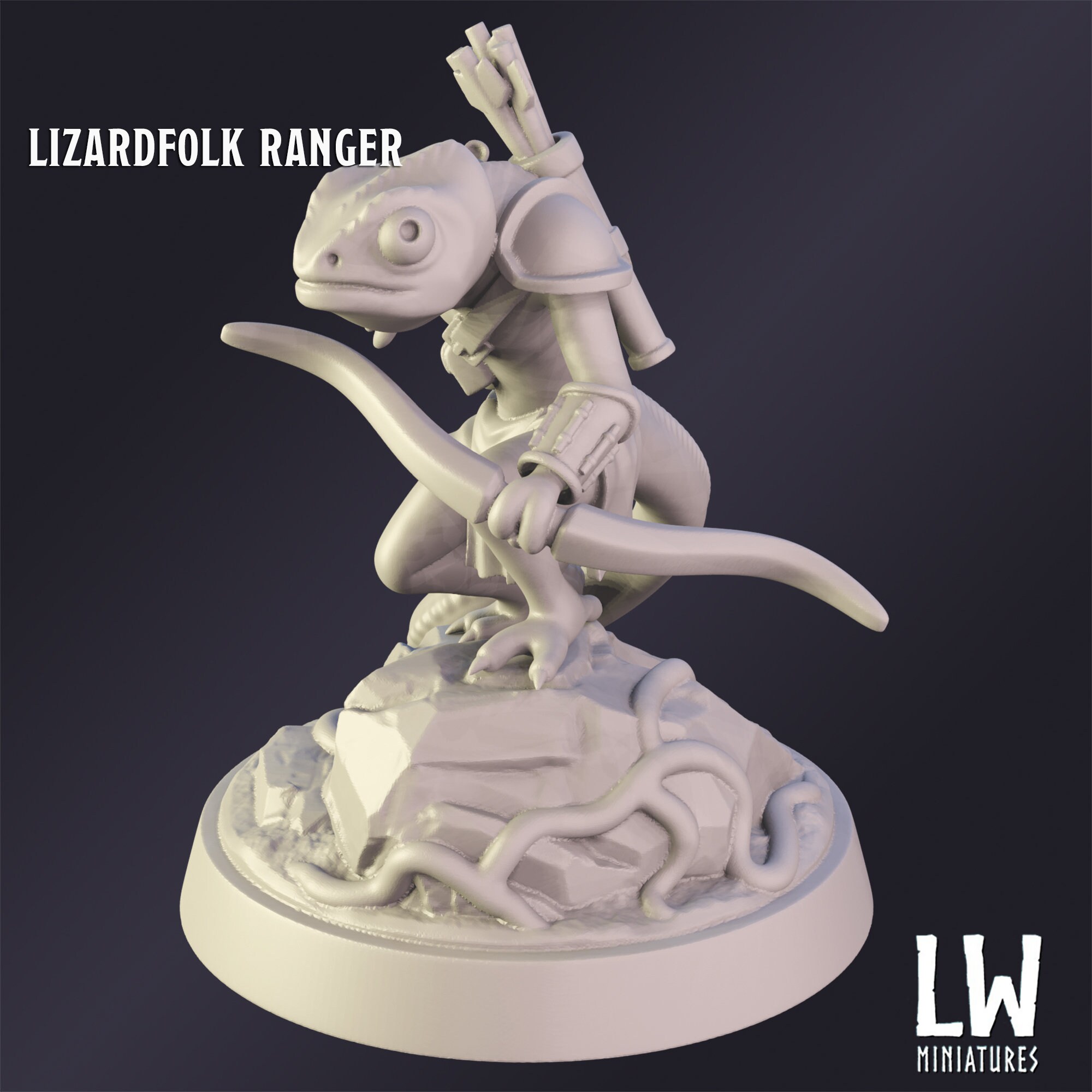 Lizardfolk Ranger Premium Tabletop Game Miniature From Lost - Etsy