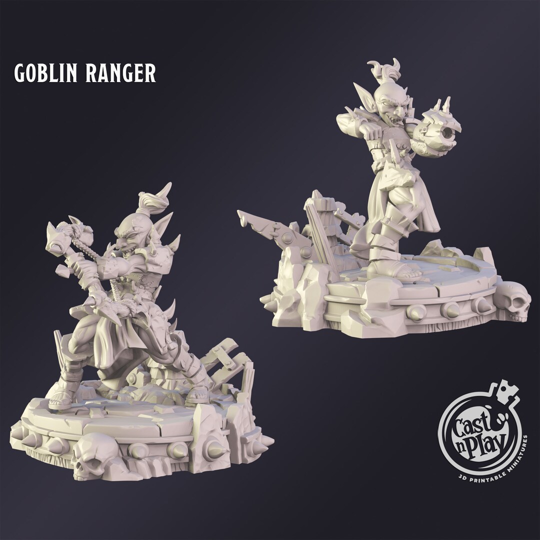 Dnd Miniature Goblin Ranger Miniature for Dungeons and Dragons Tabletop ...