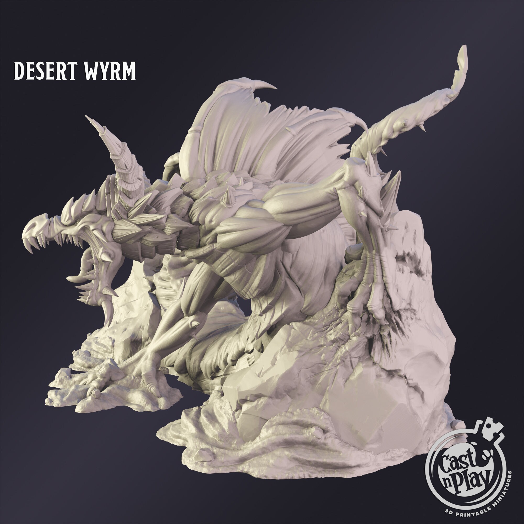 Desert Wyrm Premium Tabletop Game Miniature From Cast N Play - Etsy Ireland