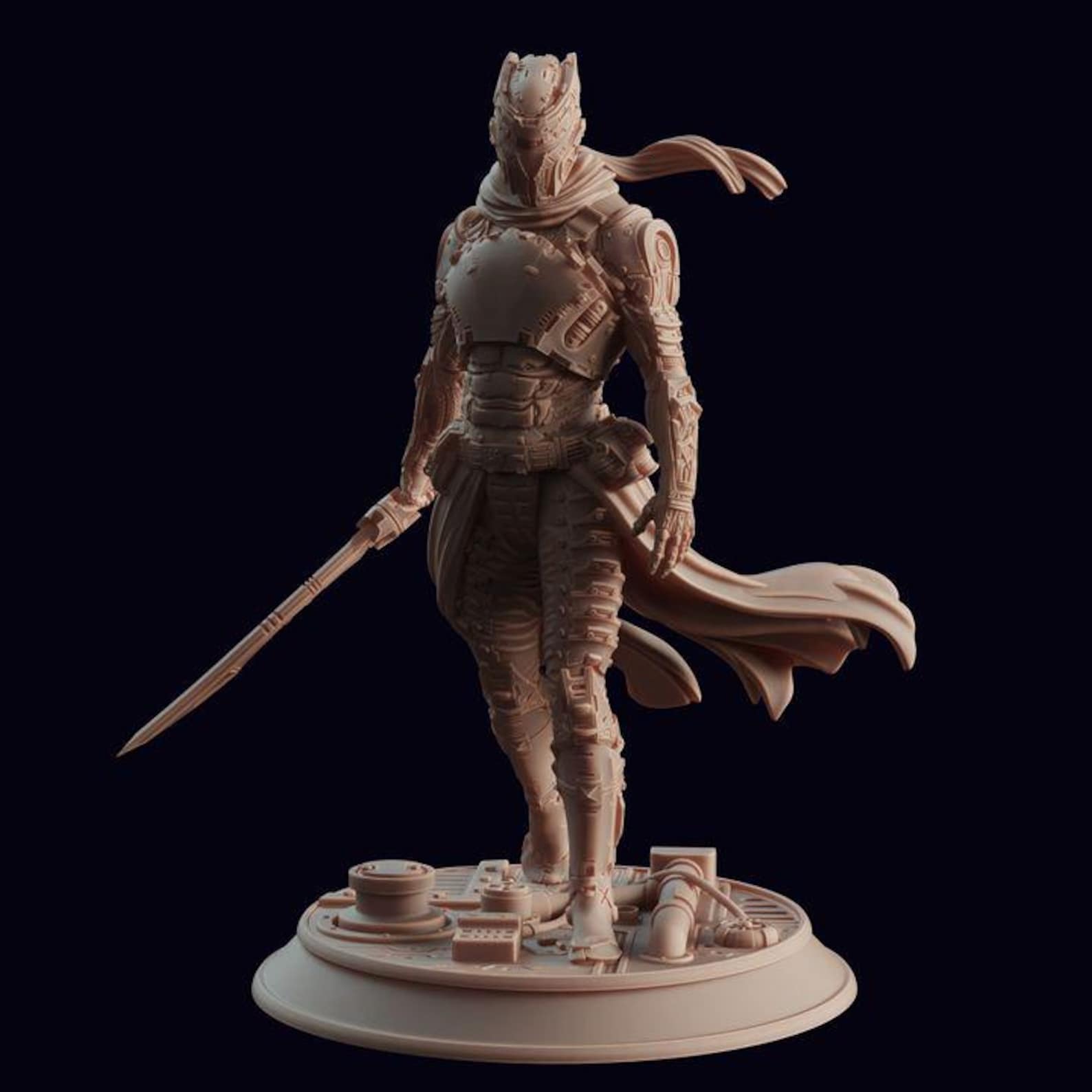 Dnd Cyberpunk Miniature Cyber Ninja Assassin Miniature for Dungeons and ...