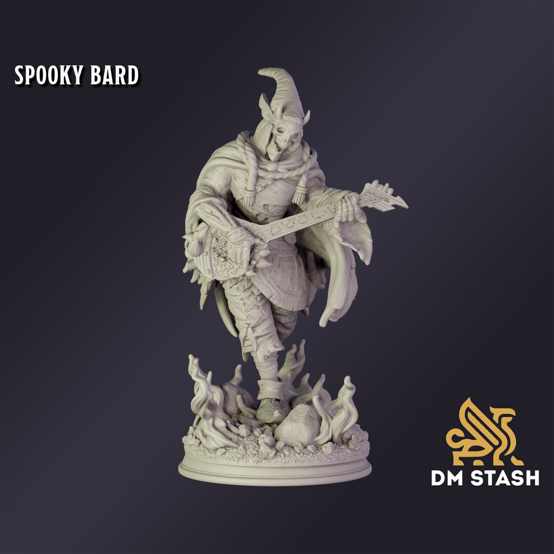 Dnd Miniature Spooky Bard Miniature for Dungeons and Dragons Tabletop ...