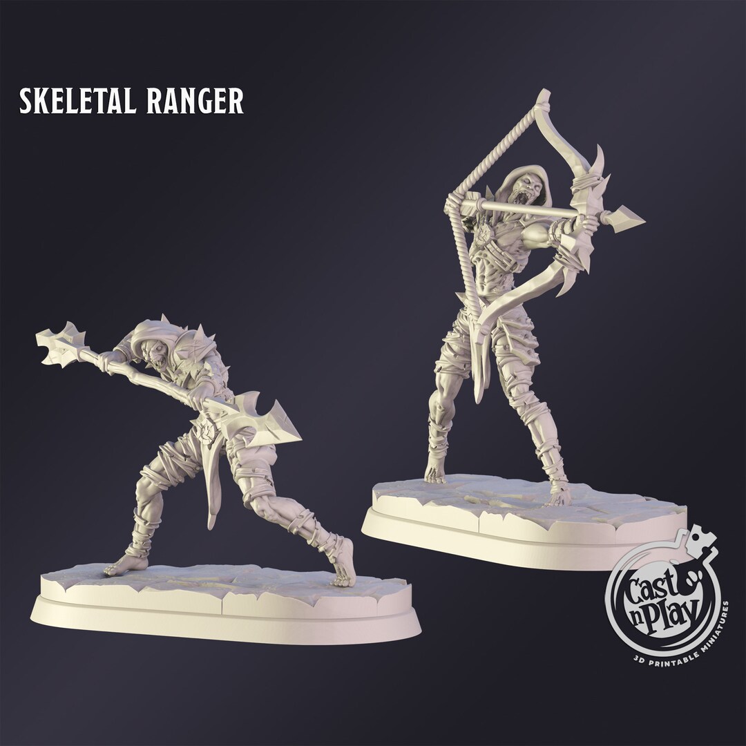 Dnd Miniature Skeletal Ranger Miniature for Dungeons and Dragons ...