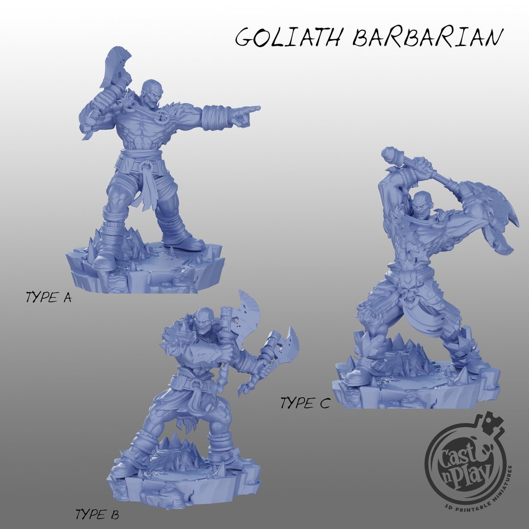 Dnd Miniature Goliath Barbarian Miniature for Dungeons and Dragons ...