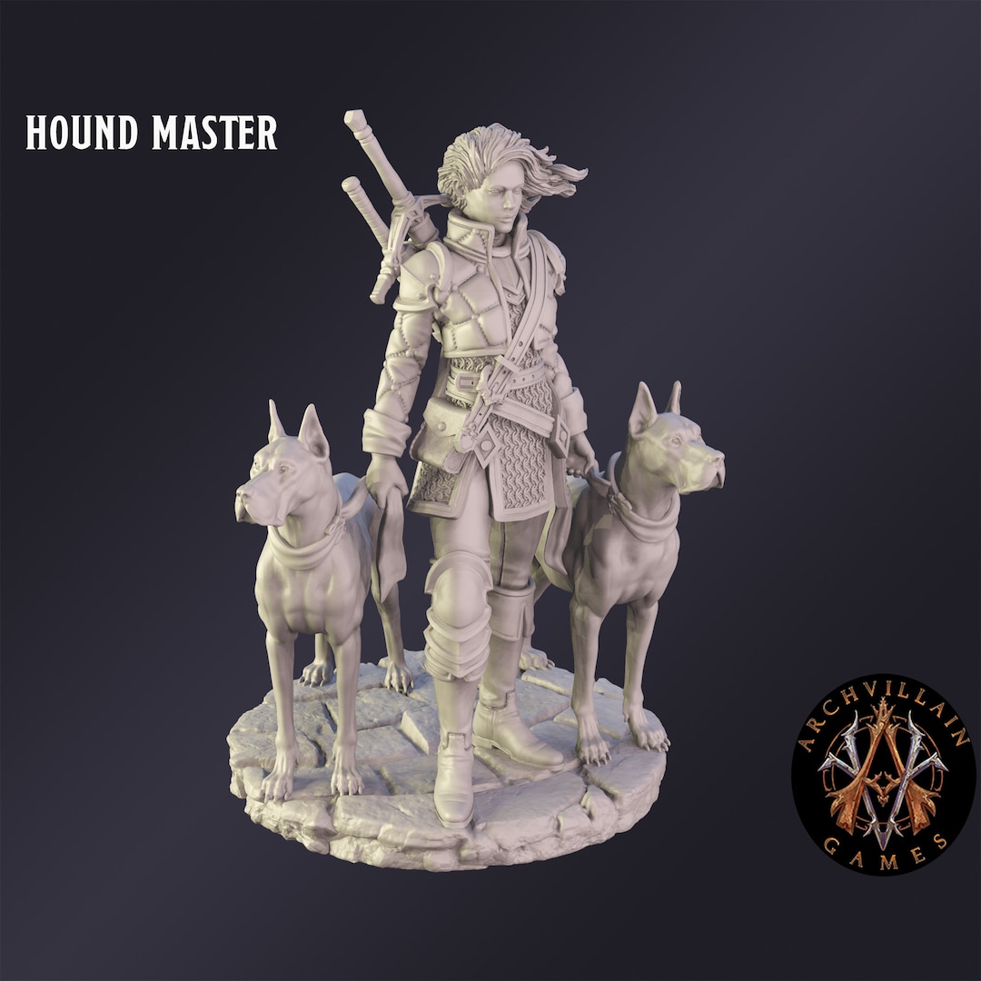 Dnd Miniature Hound Master Miniature for Dungeons and Dragons Tabletop ...
