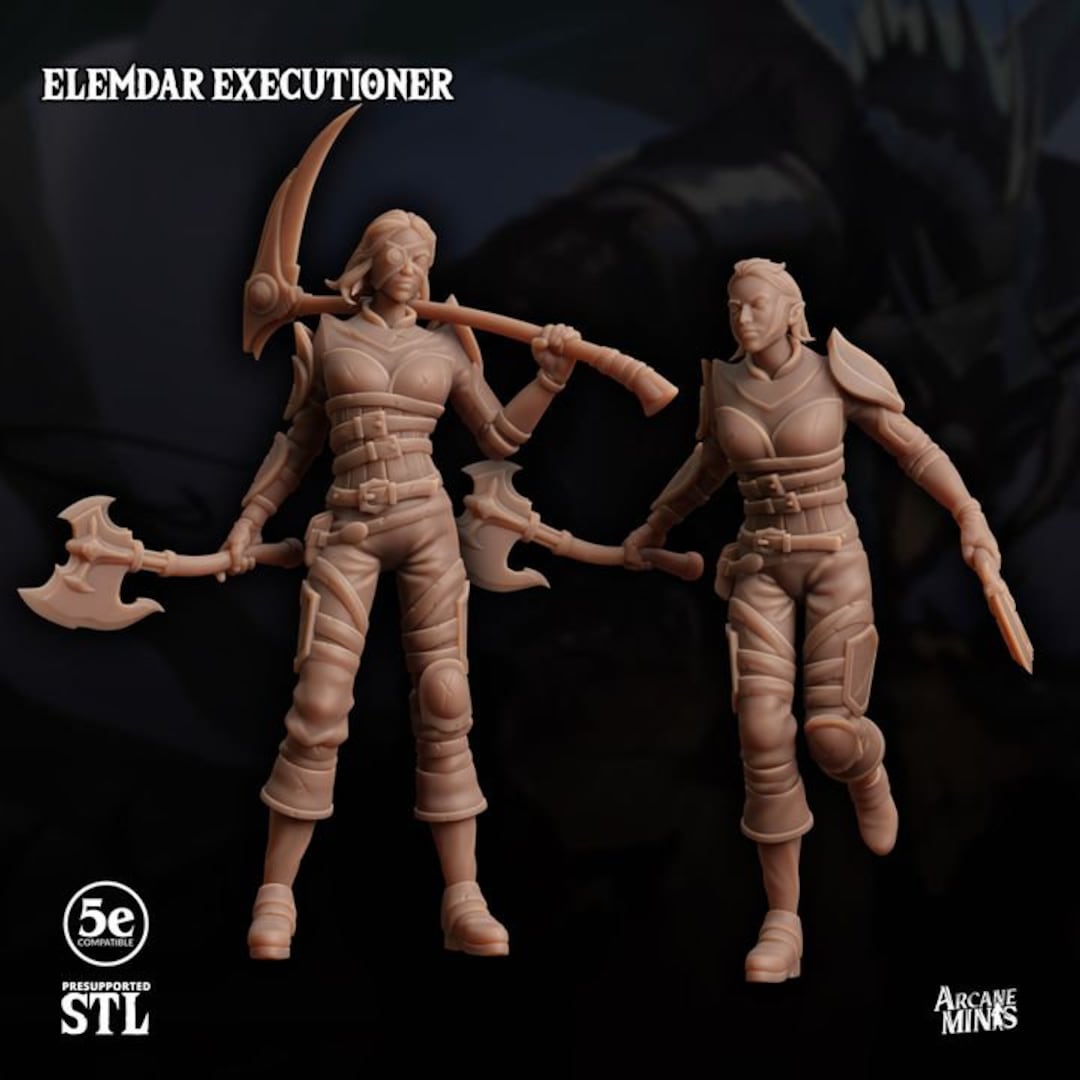 Dnd Miniature Elemental Executioner Miniature for Dungeons and Dragons Tabletop RPG Wargaming ...