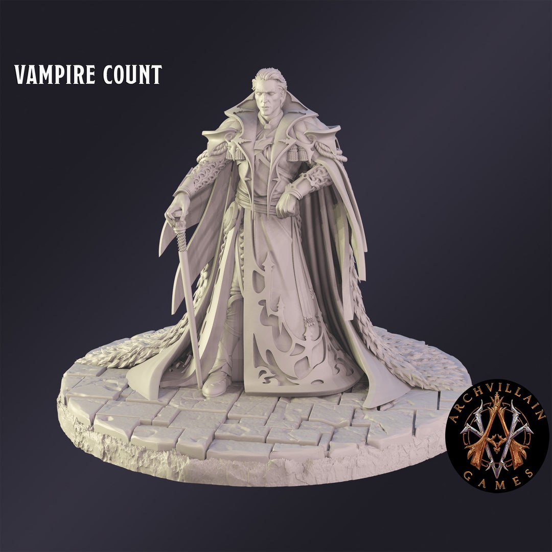 Dnd Miniature Vampire Count Miniature for Dungeons and Dragons Tabletop ...