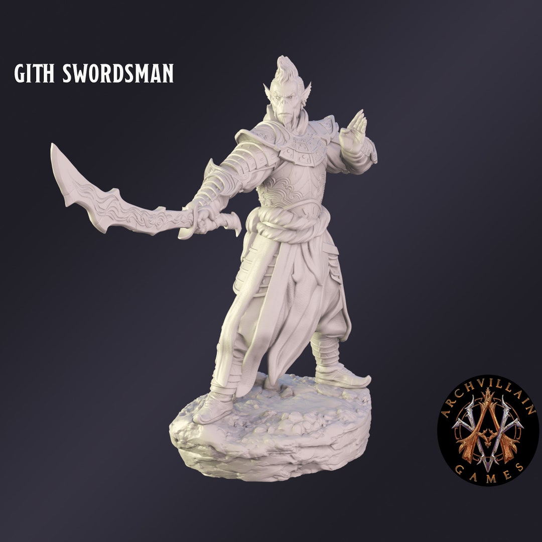 Dnd Miniature Gith Swordsman Miniature for Dungeons and Dragons ...