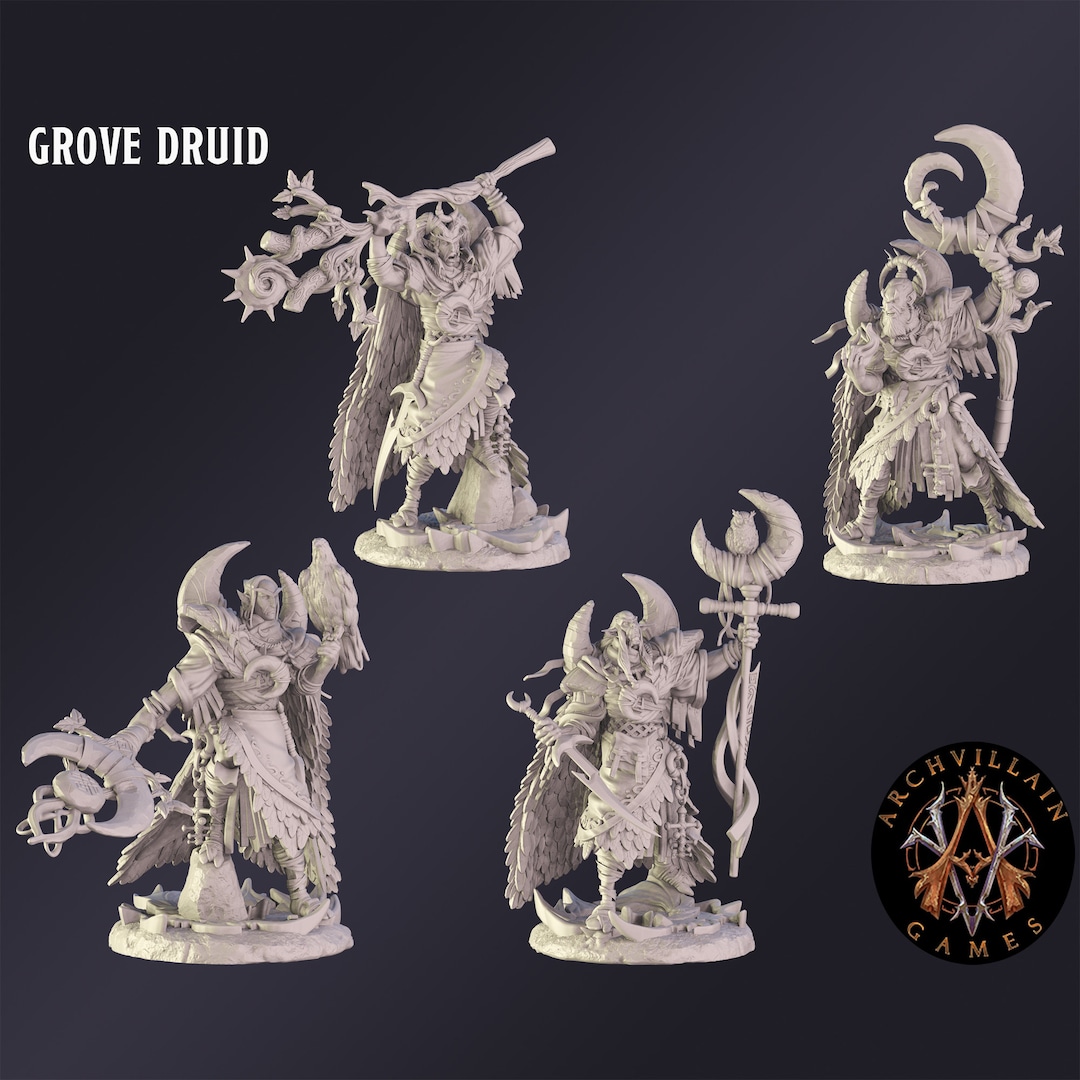 Dnd Miniature Grove Druid Miniature for Dungeons and Dragons Tabletop ...