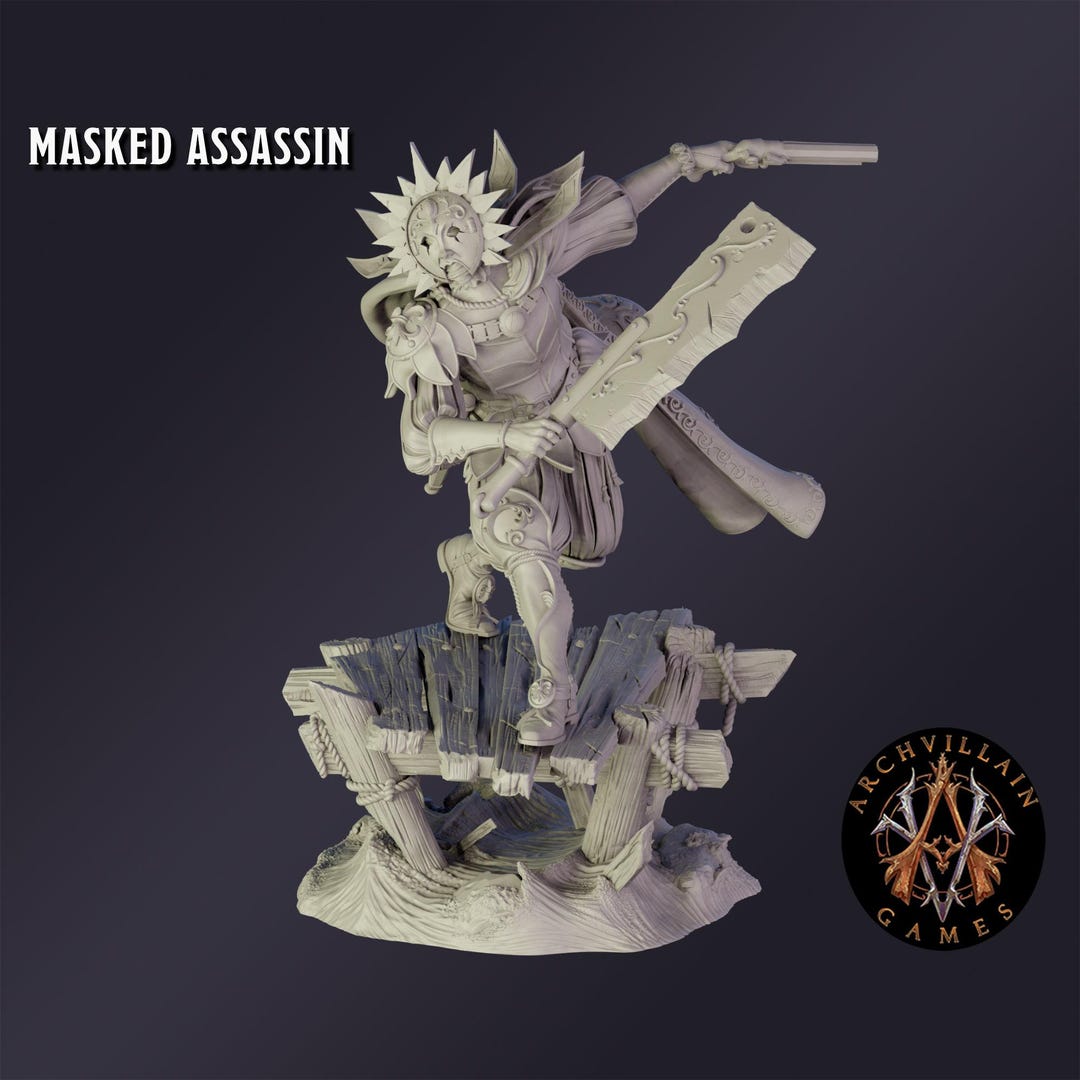 Dnd Miniature Masked Assassin Miniature for Dungeons and Dragons ...