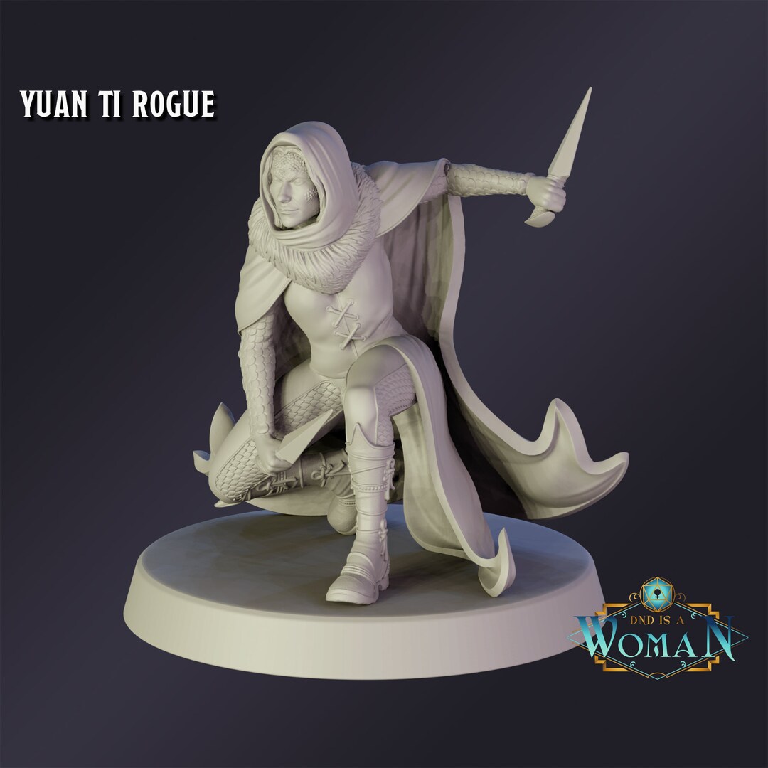 Dnd Miniature Serpentfolk Rogue Miniature for Dungeons and Dragons ...