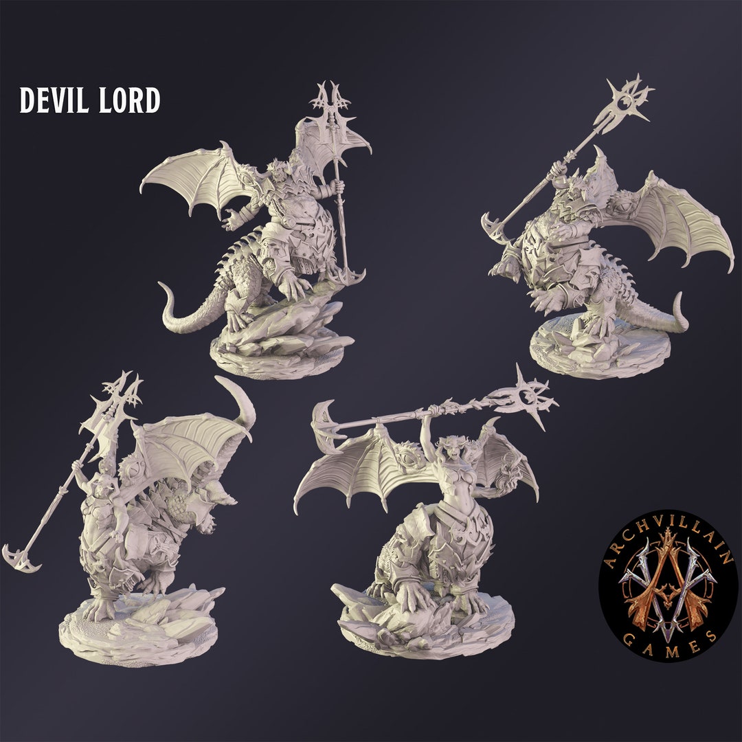 Dnd Miniature Devil Lord Miniature for Dungeons and Dragons Tabletop ...