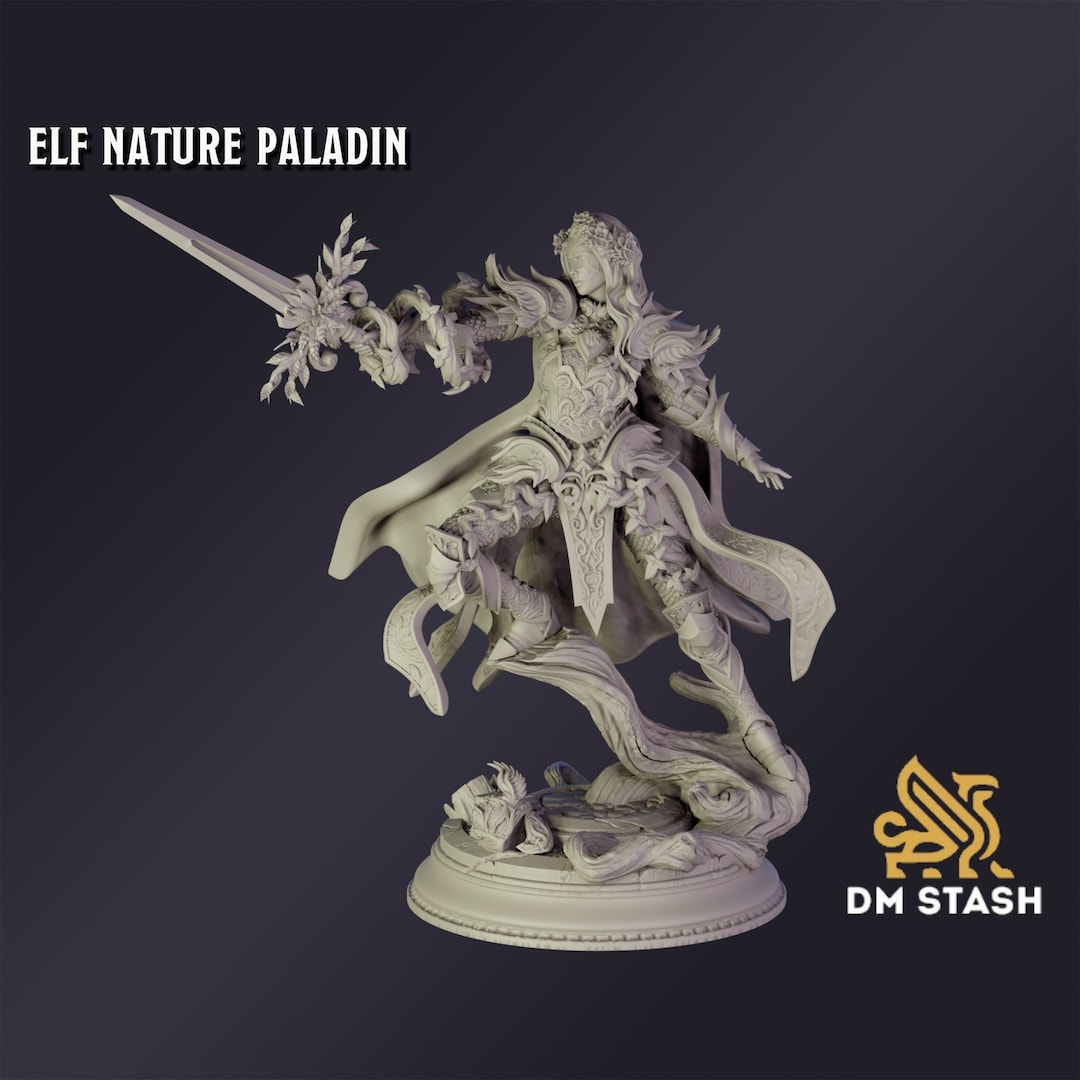 Elf Nature Paladin Premium Tabletop Game Miniature From DM Stash ...