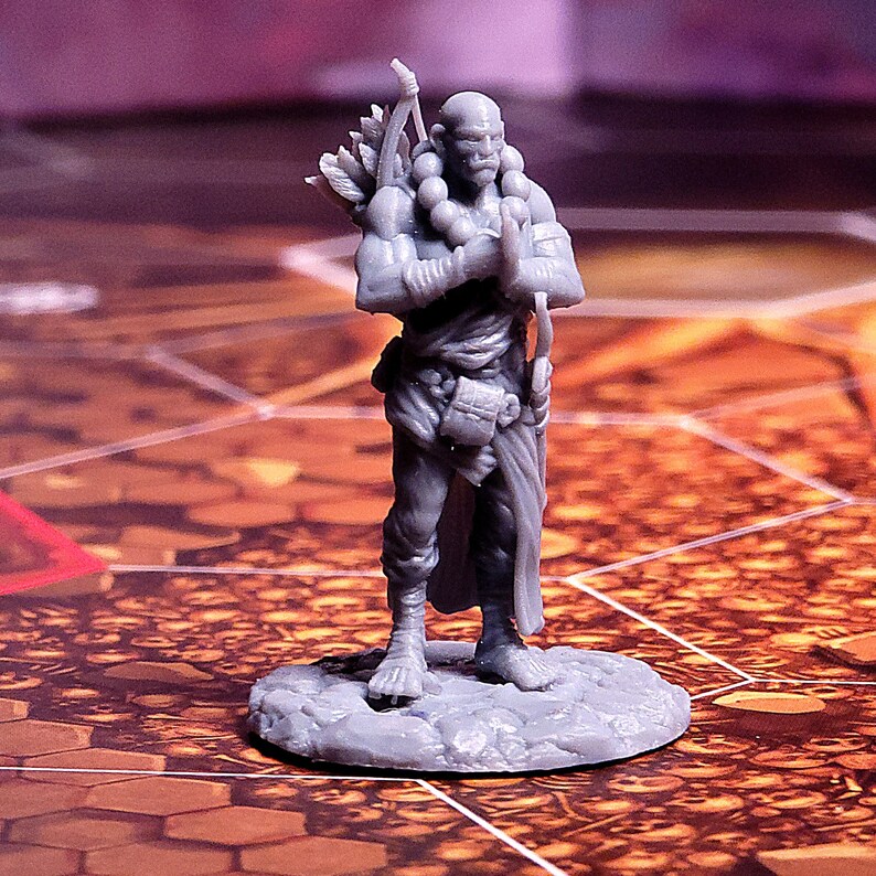 Dnd Miniature Orc Monk Miniature for Dungeons and Dragons Tabletop RPG ...
