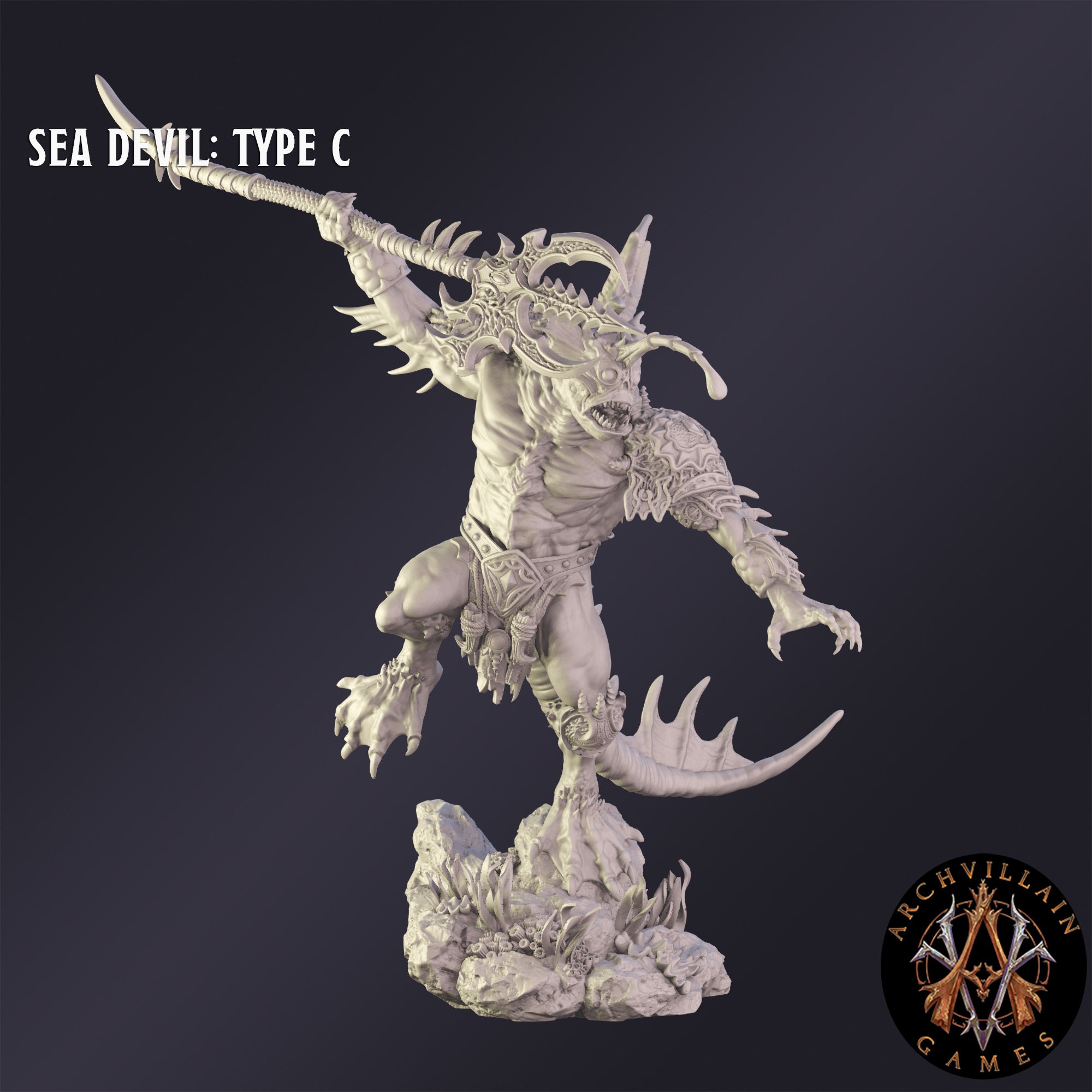 Dnd Miniature Sea Devil Miniature for Dungeons and Dragons Tabletop RPG ...