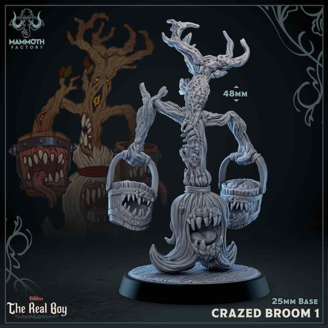 Dnd Miniature Broom Mimic Monster Miniature for Dungeons and Dragons ...